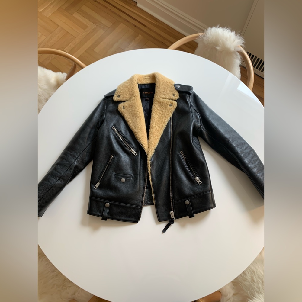 Coach Motorcycle Leather Jacket - Gem
